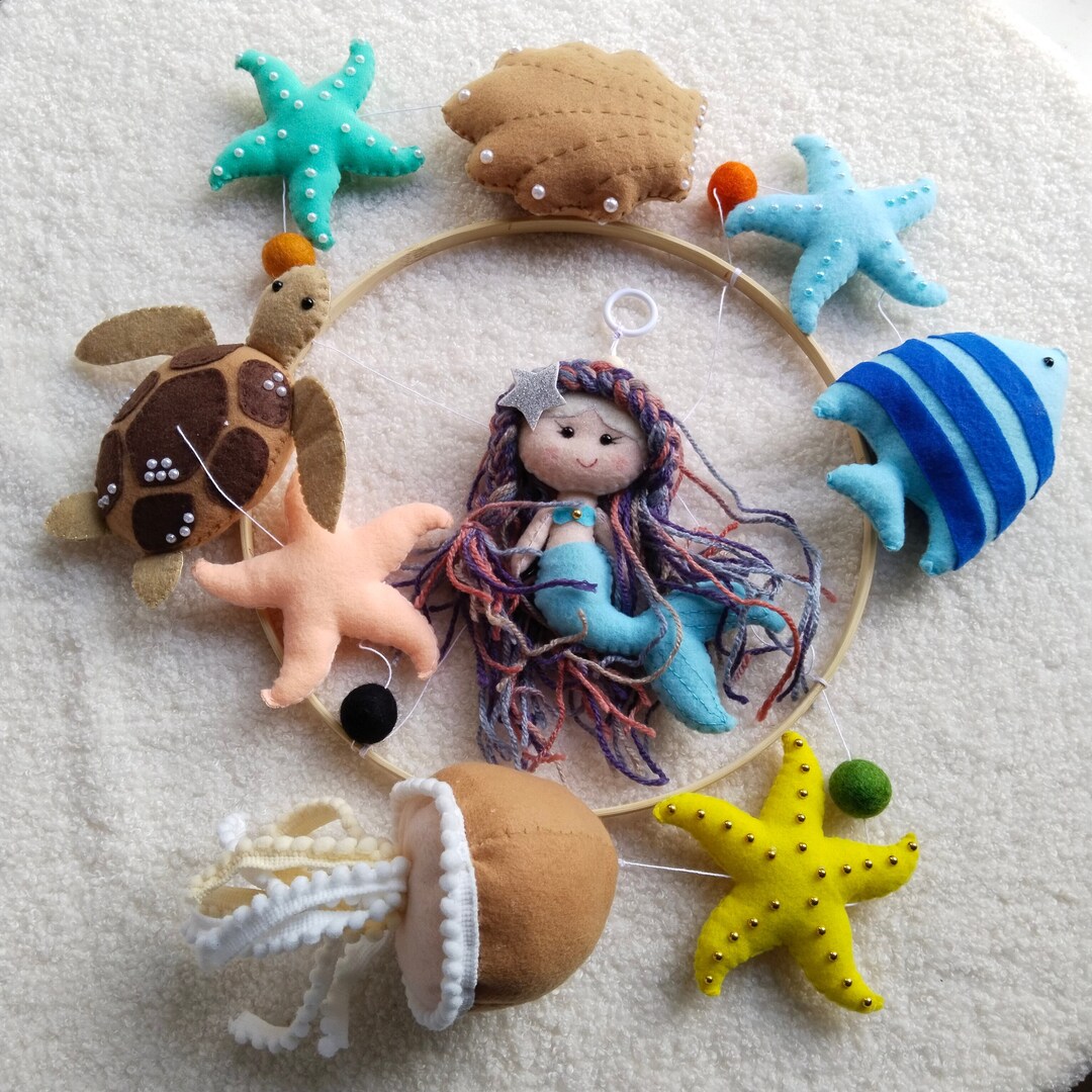 Mermaid Baby Mobile, Sea Theme Cot Mobile, Ocean/sea Creatures Cot ...