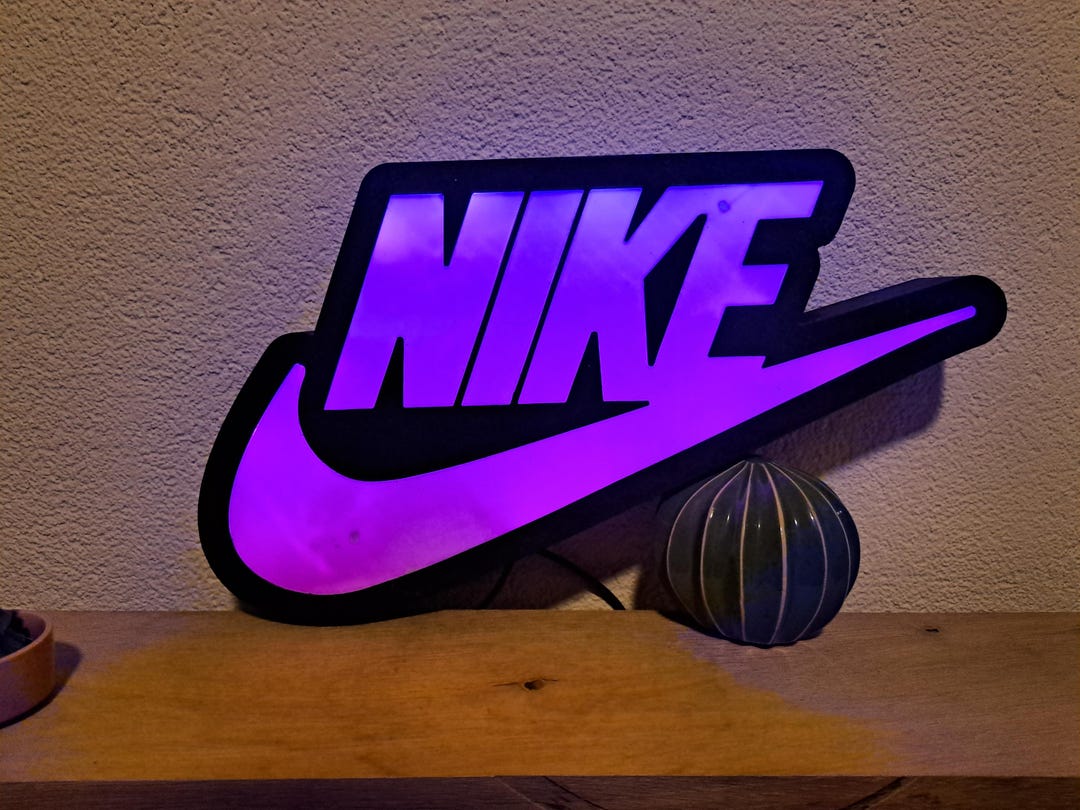 3D Printed Nike Logo LED Light - Etsy UK