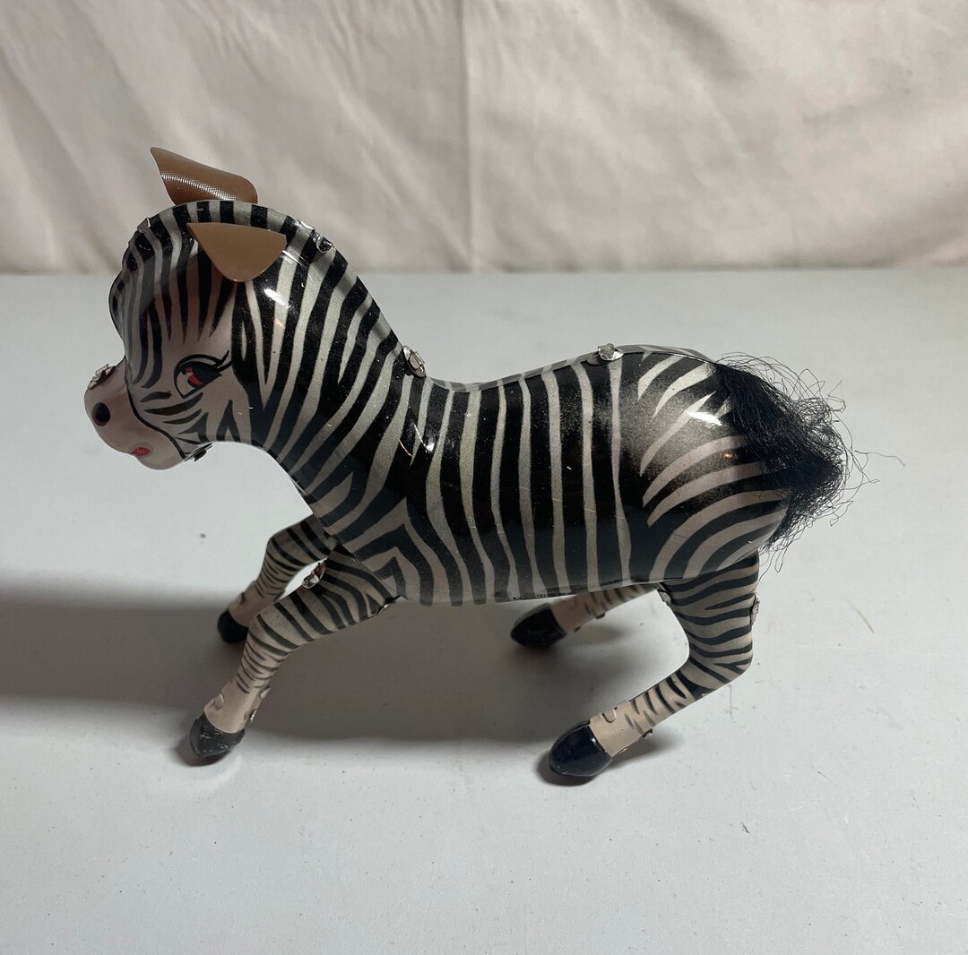 Vintage Wind-up Jumping Zebra Tin Toy With Box and Instructions - Etsy