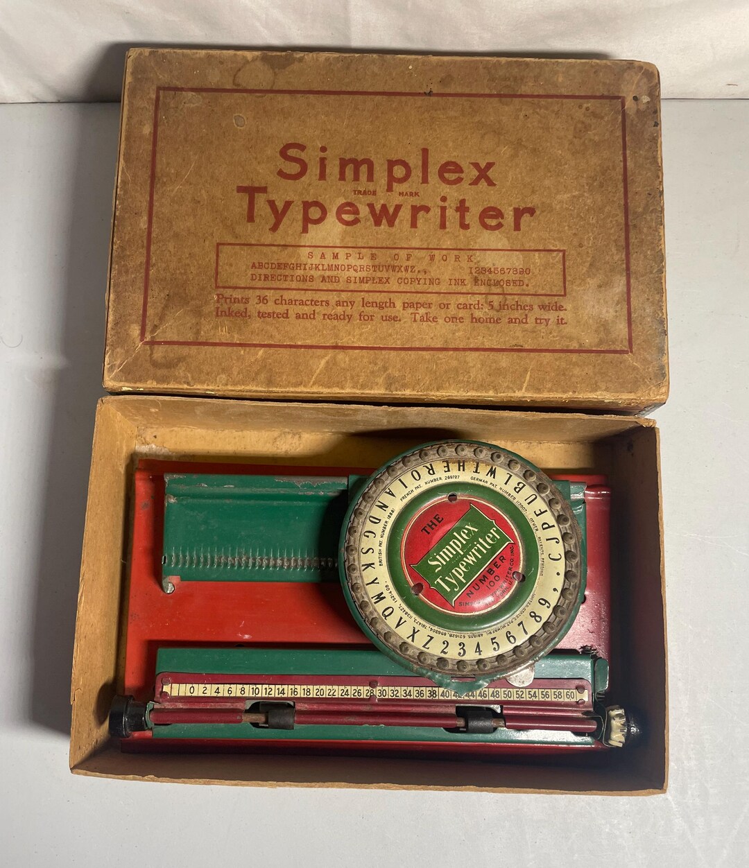 Vintage Simplex Typewriter Model 100 With Original Box - Etsy