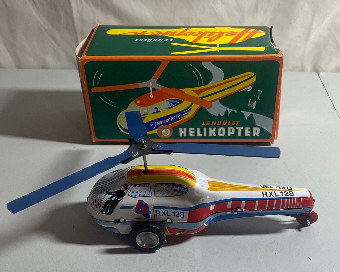 Vintage Tin Friction Lendulet Helicopter Helikopter 1994 Hungary - Etsy