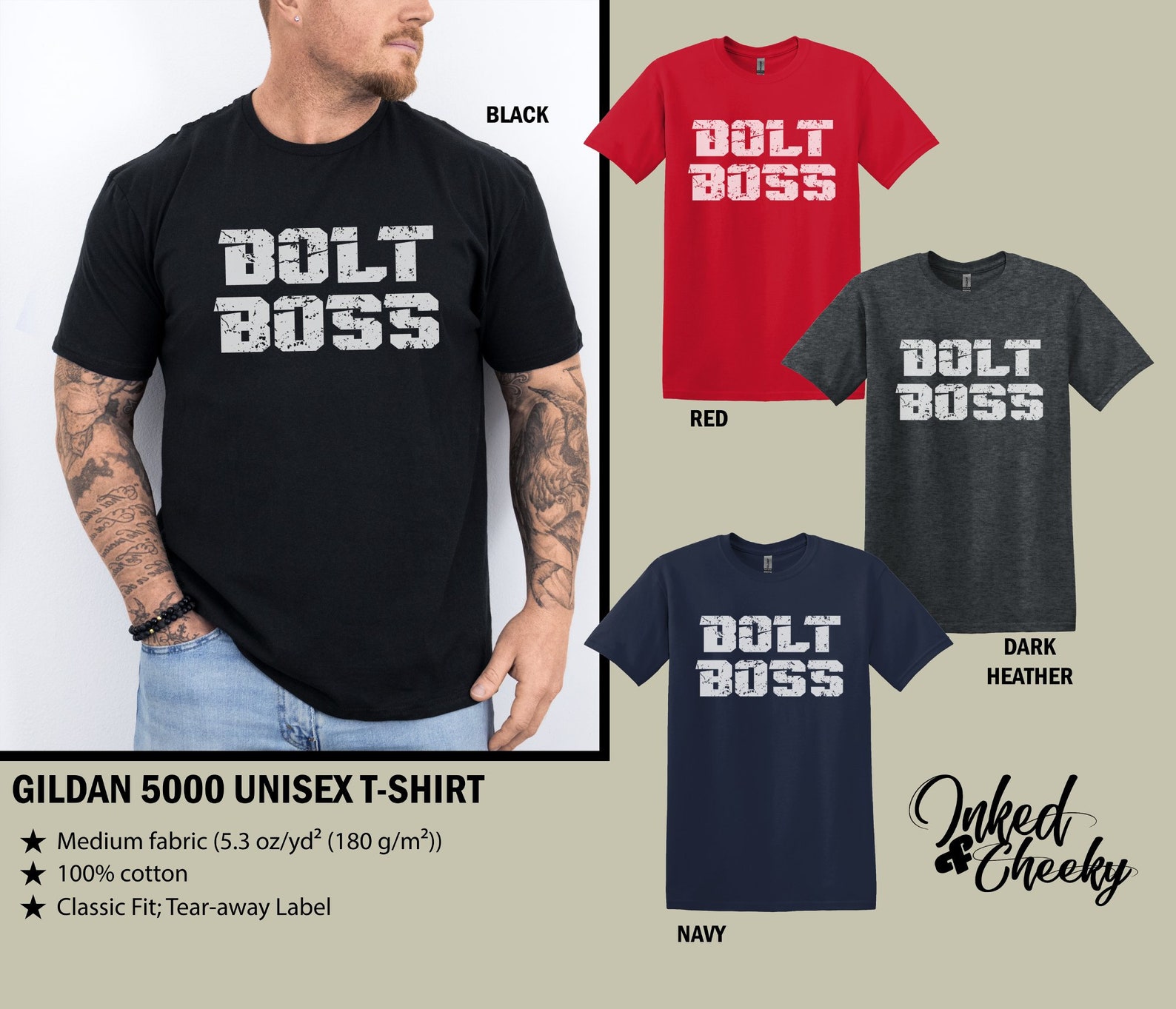 Bolt Boss Mechanic Graphic Tee, Funny Mechanic Tshirt, Engine Lover ...