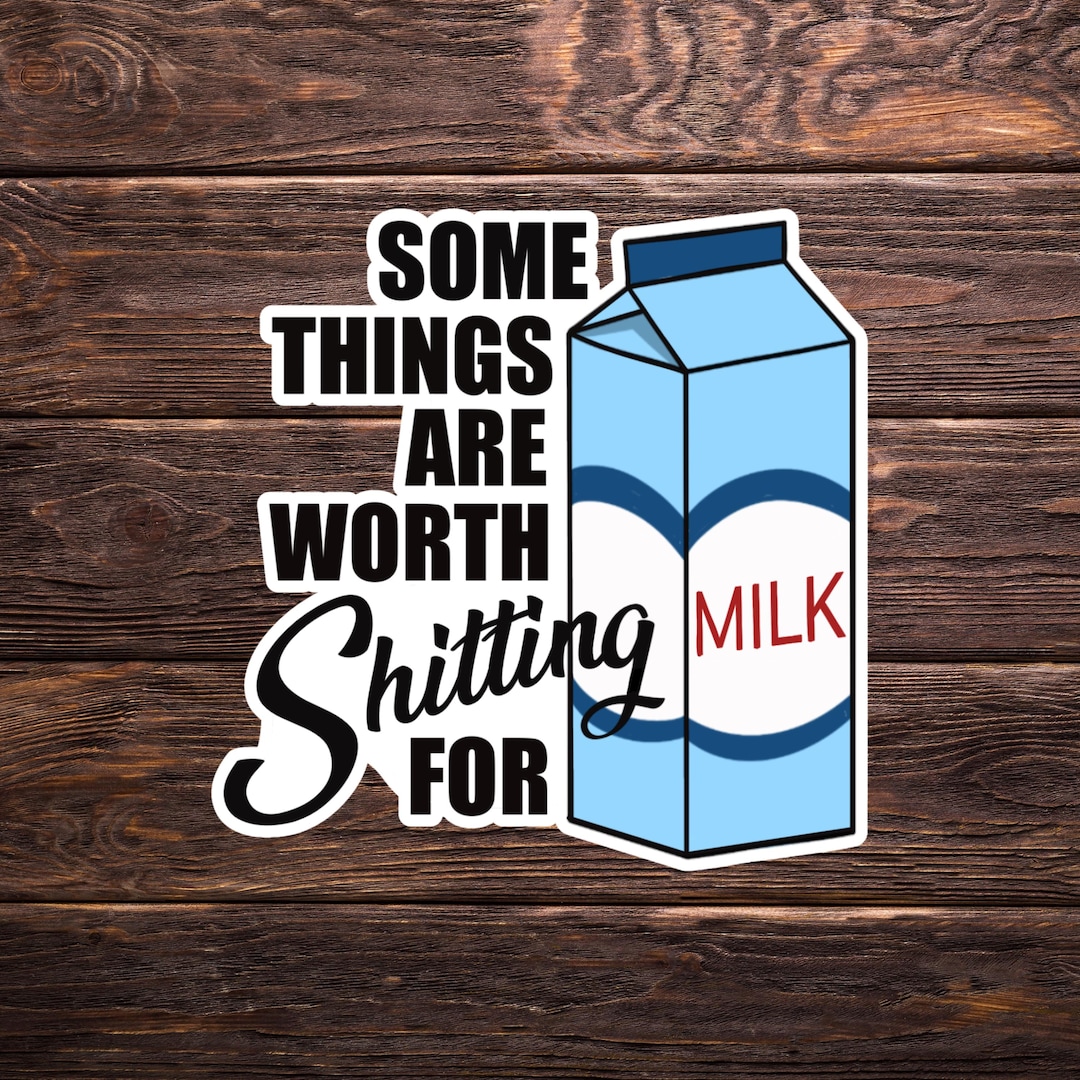 Lactose Intolerant Sticker, Decal, Humorous Food Allergy Label, Dairy ...