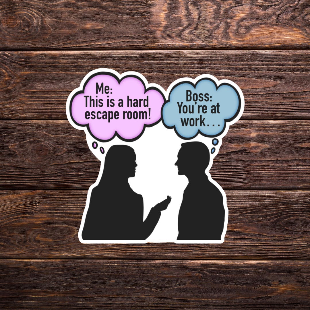 Funny Work Related Kiss-cut Stickers, Humorous Office Supplies, Quirky ...