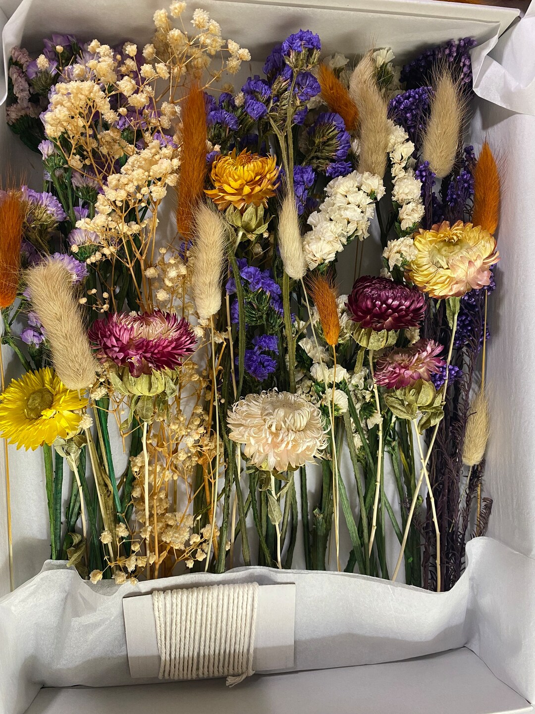 Dried Wildflower DIY Craft Box, Bouquet Kit With Twine - Etsy
