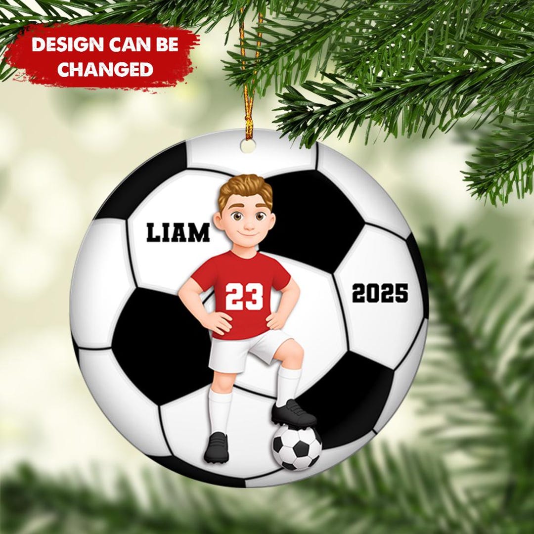 Personalized Ornament, Gift for Soccer Player, Soccer Lover, Soccer Fan ...