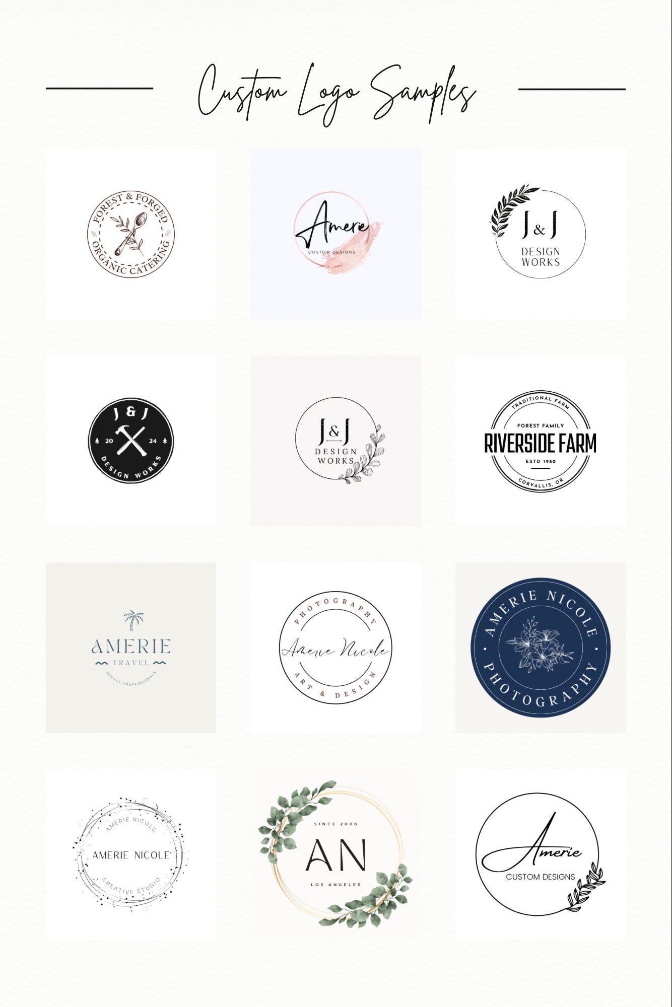 Custom Designed Logos for All Personal and Business Needs - Etsy