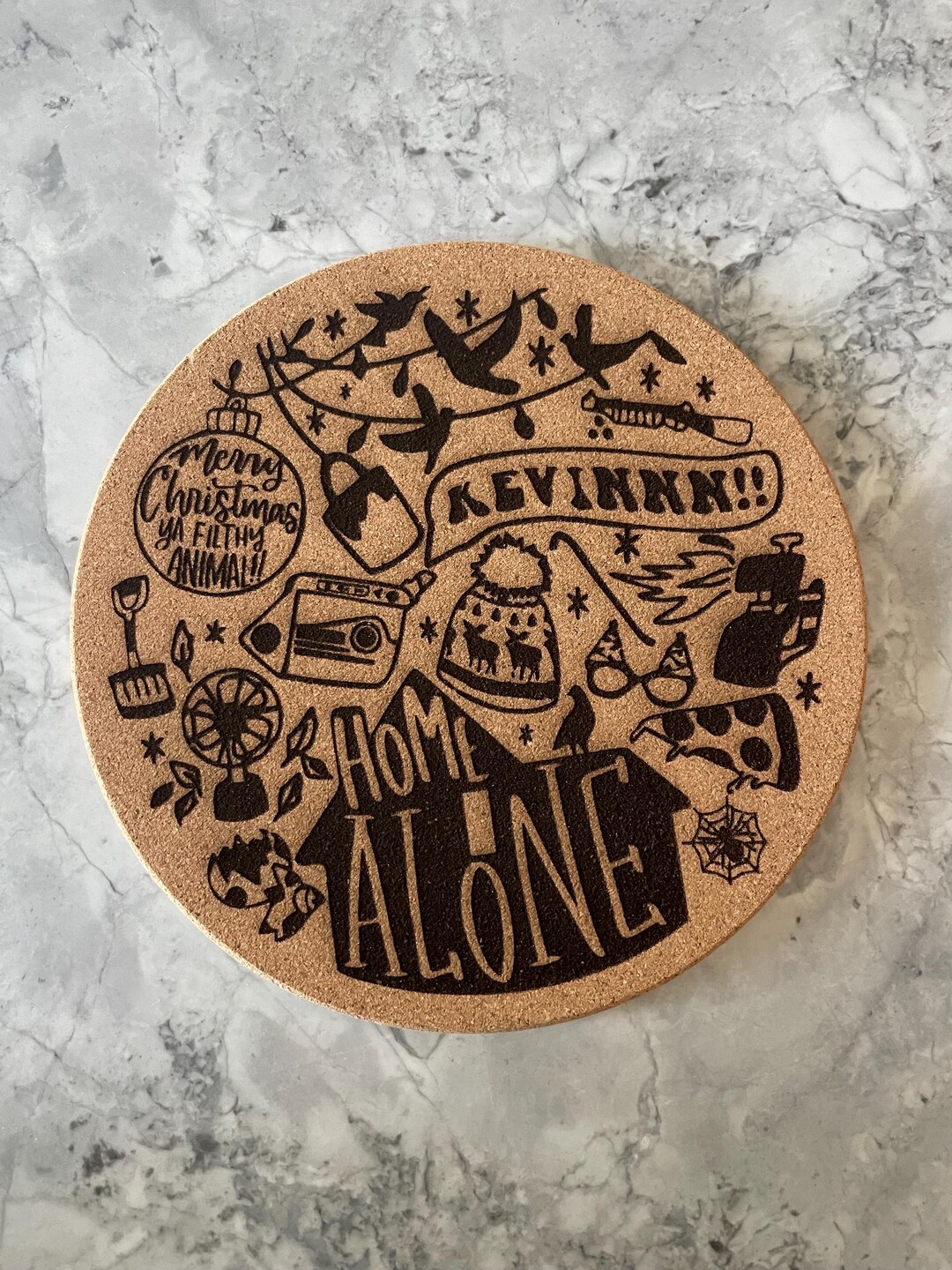 Home Alone Movie Themed Cork Trivet - Etsy