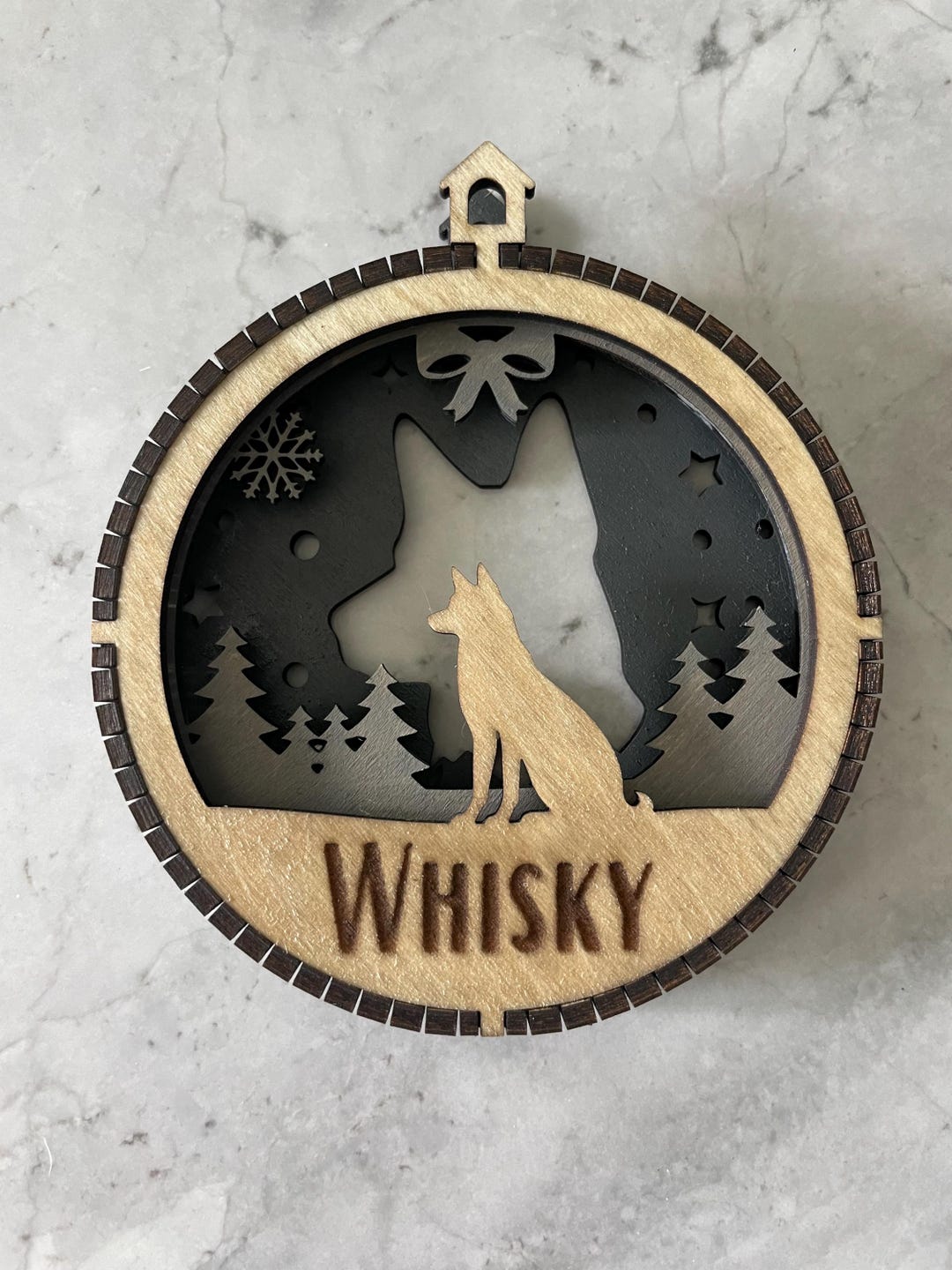 3D Dog Profile Custom Laser Engraved Ornament - 150 Breeds Available - Etsy
