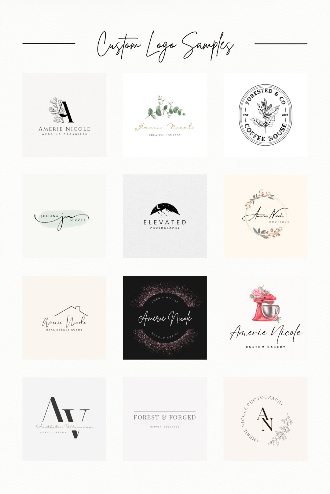 Custom Designed Logos for All Personal and Business Needs - Etsy