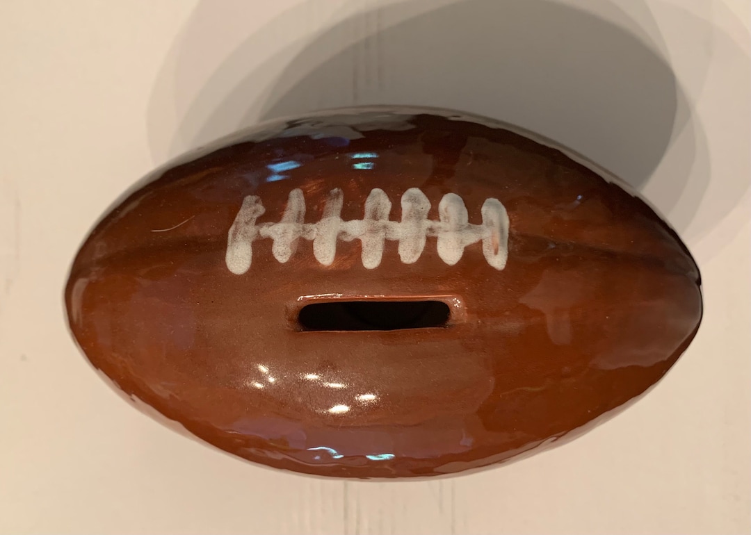 Ceramic Football Piggy Bank - Etsy