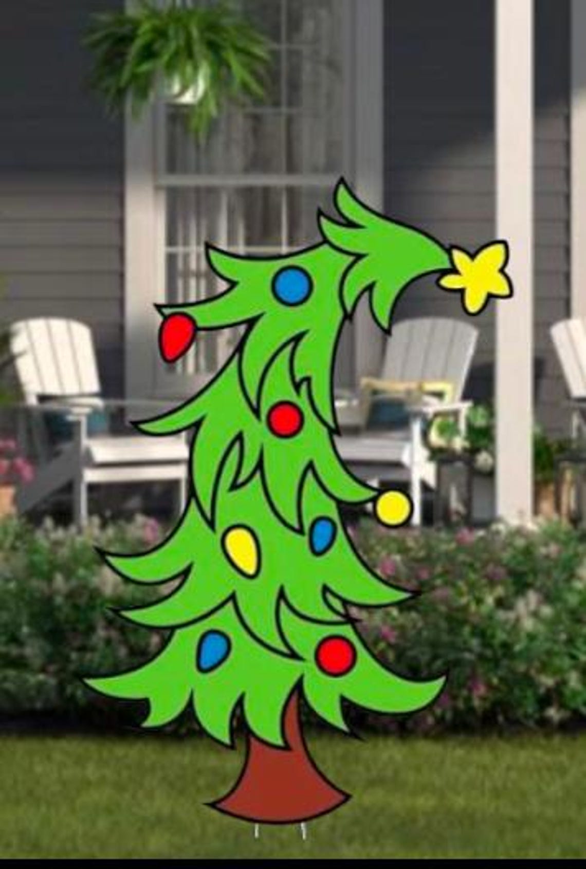 The Grinch Leaning Christmas Tree Wooden Christmas Cutout- Sealed ...