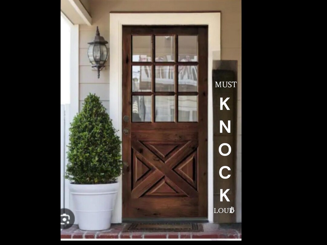 MUST KNOCK LOUD Wooden Porch Leaner Sign - Etsy