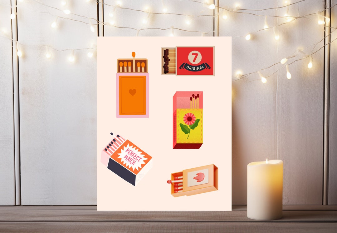 Matchbox Collection Collage Postcards | Cute and Colorful Matchbox ...