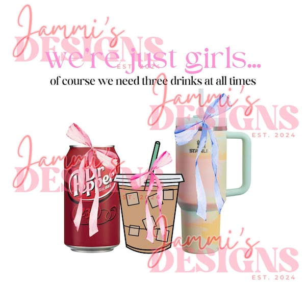 We're Just Girls Drink Trio Alani - Etsy
