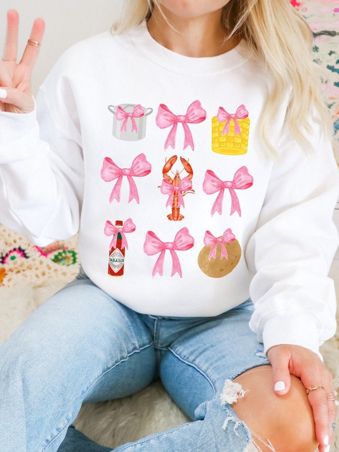 Crawfish Boil Bow Collage - Etsy