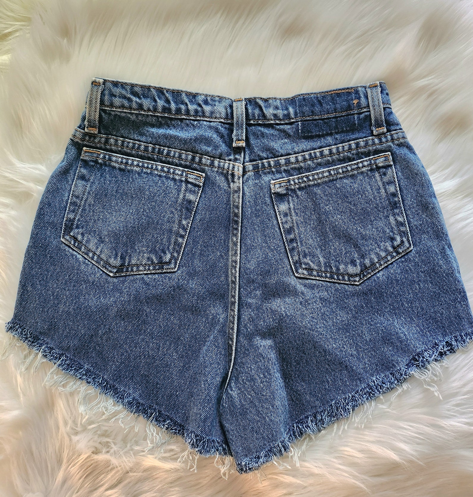 Vintage 2000s Faded Glory Union Jack British Flag Denim Frayed Jean ...