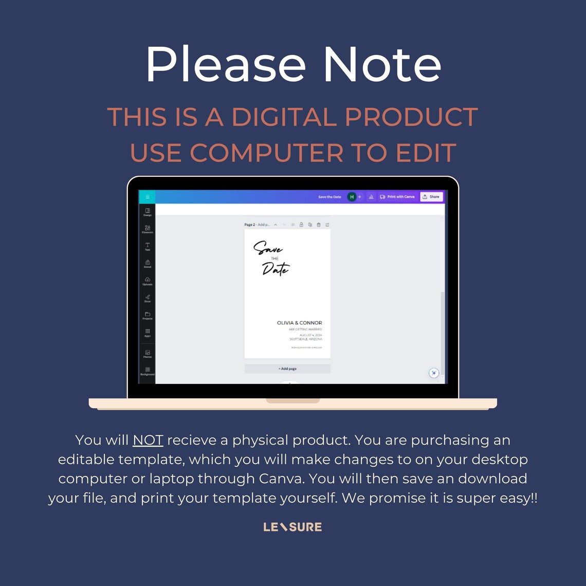 Golf Theme Baby Shower Mobile E-invite, Elegant Tee Time Theme, Digital ...