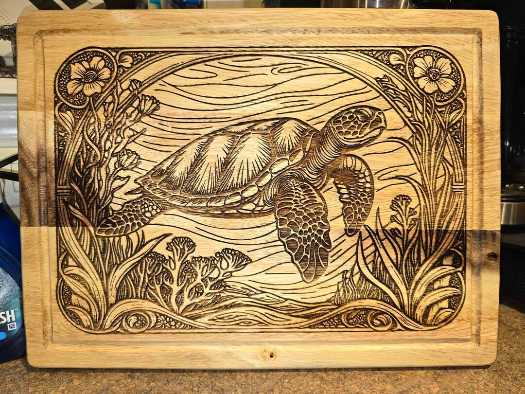 Sea Turtle Cutting Board - Etsy