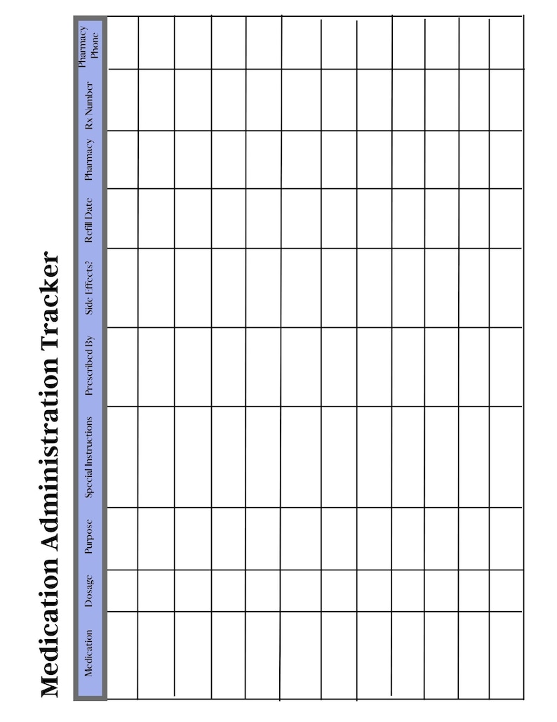 Personal Health Record, Medicationtracker, and Vital Sign Log - Etsy