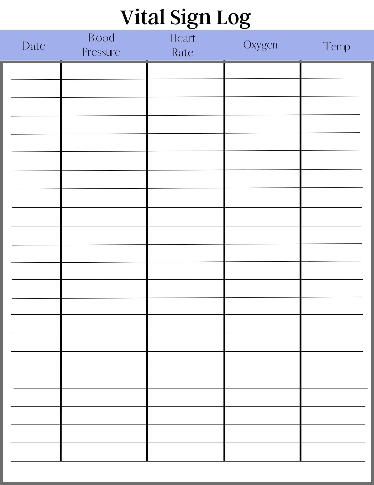 Personal Health Record, Medicationtracker, and Vital Sign Log - Etsy
