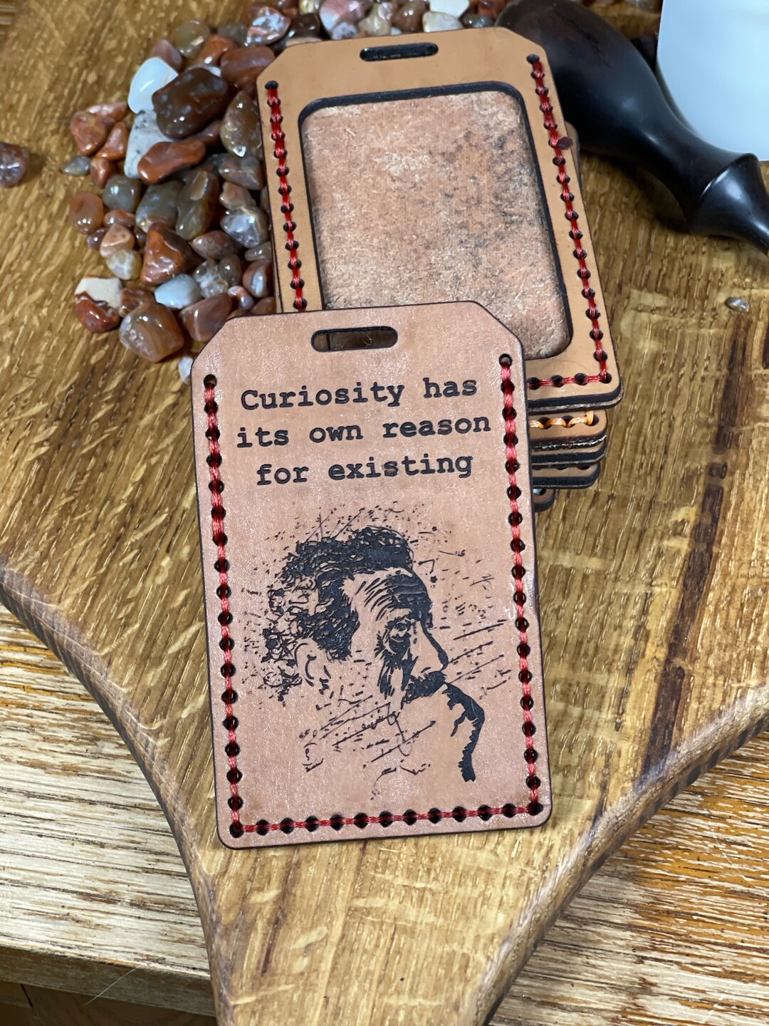 Hand Sewn ID Badge Holder for the Creative Einstein Lover or Teacher - Etsy