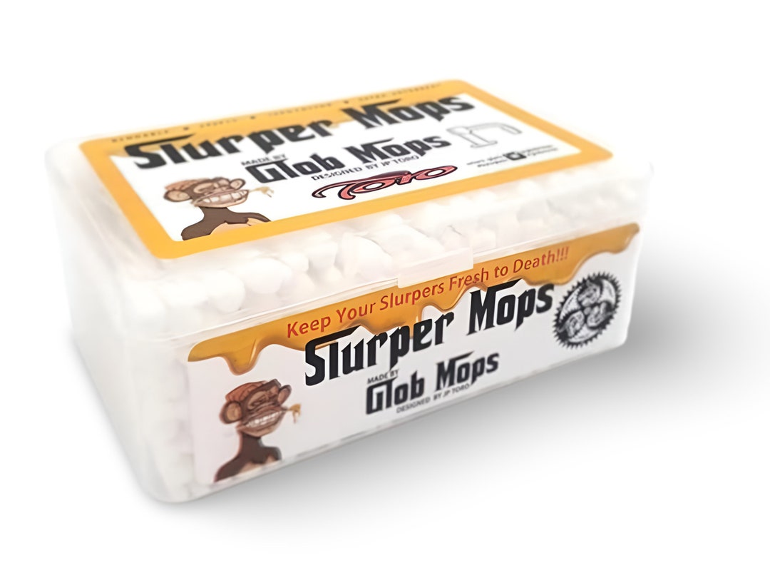 200ct Glob Mops Slurper Mops - Premium Bamboo Cotton Swabs for Banger ...