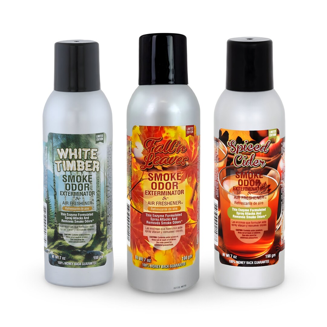 Smoke Odor Eliminator Fall Spray - White Timber, Fall N’ Leaves, Spiced ...