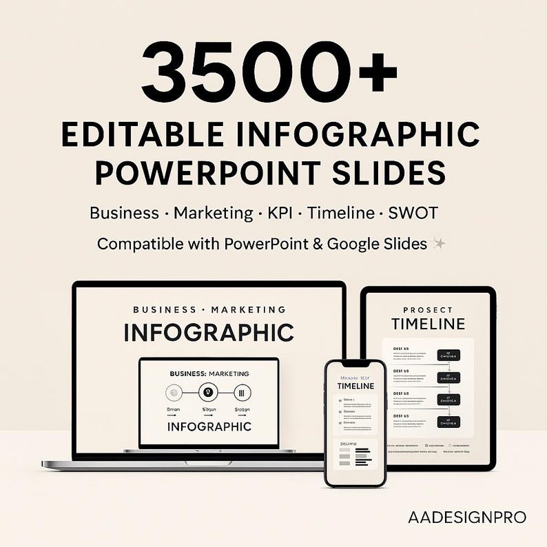 3500+ Editable Infographic Powerpoint Templates: Business & Marketing ...