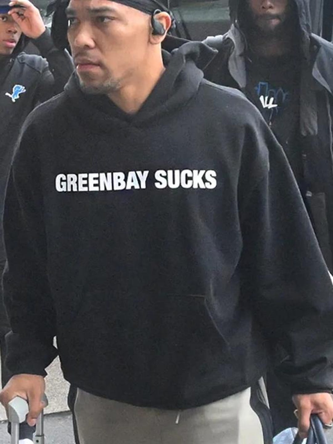 Amon-ra St. Brown Wearing Green Bay Sucks Hoodie - Etsy