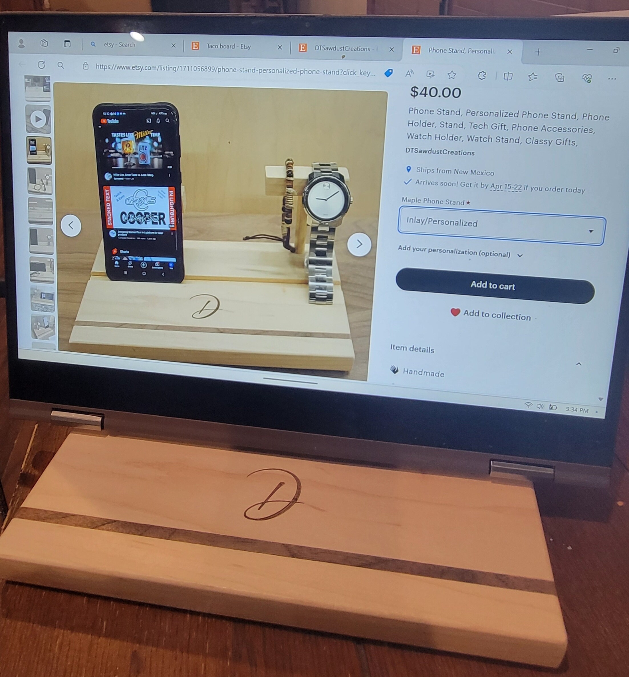 Phone Stand, Laser Engraved Phone Stand, Phone Holder, Tablet Stand ...