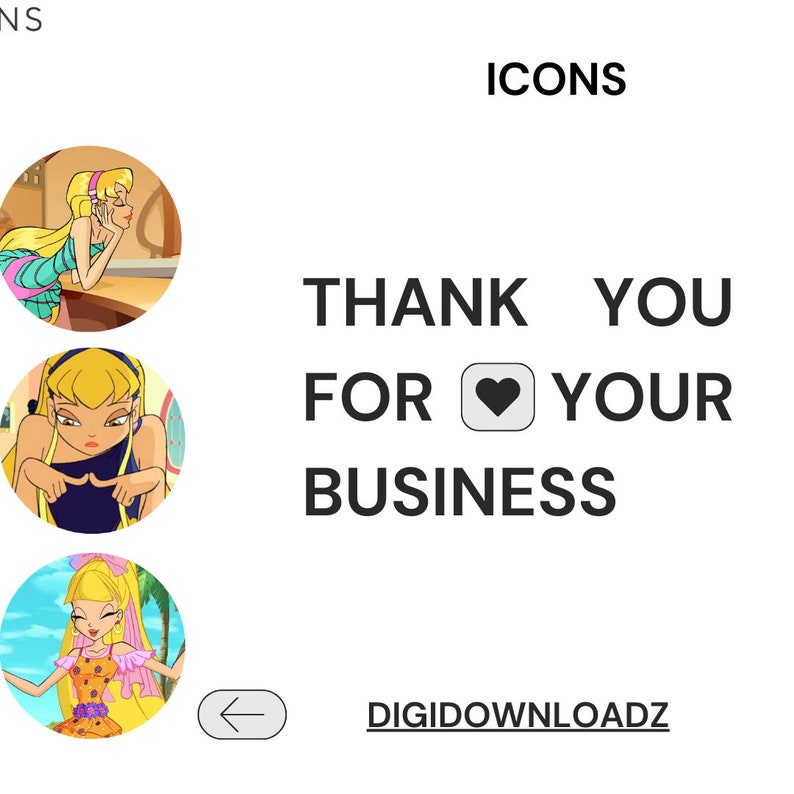 30 Icons Winx Stella Pt 2 Profile Picture PFP Digital Download Bundle ...