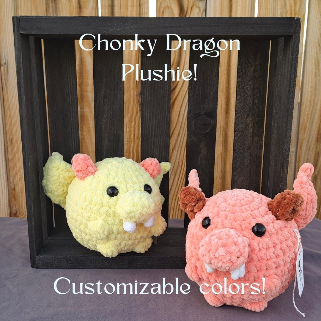 Chonky Dragon Plush | Fat Dragon Plushie | Made-to-order Dragon ...