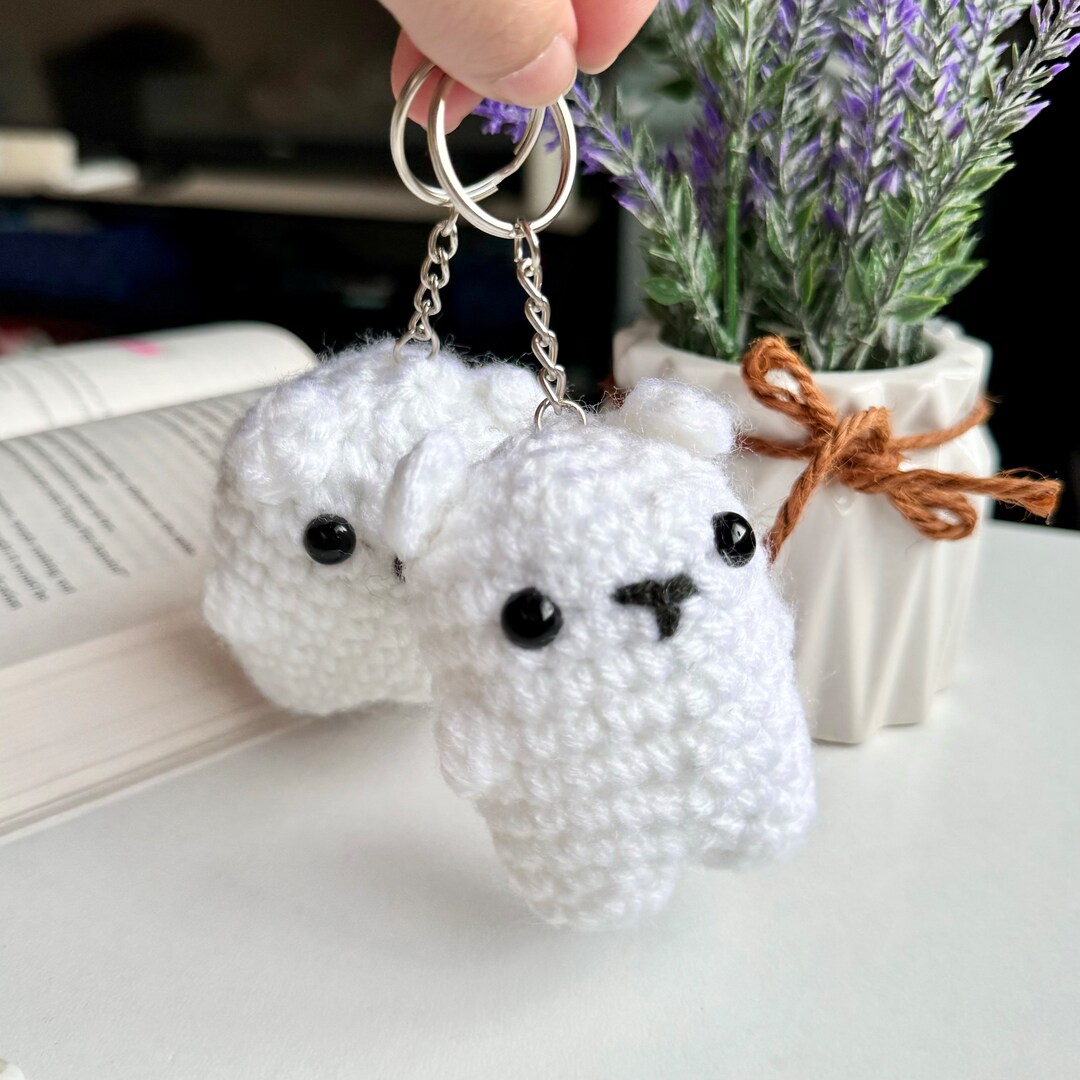 Crochet Mini Bear Keychain Charm Mini Bear Desk Decor Mini Bear ...