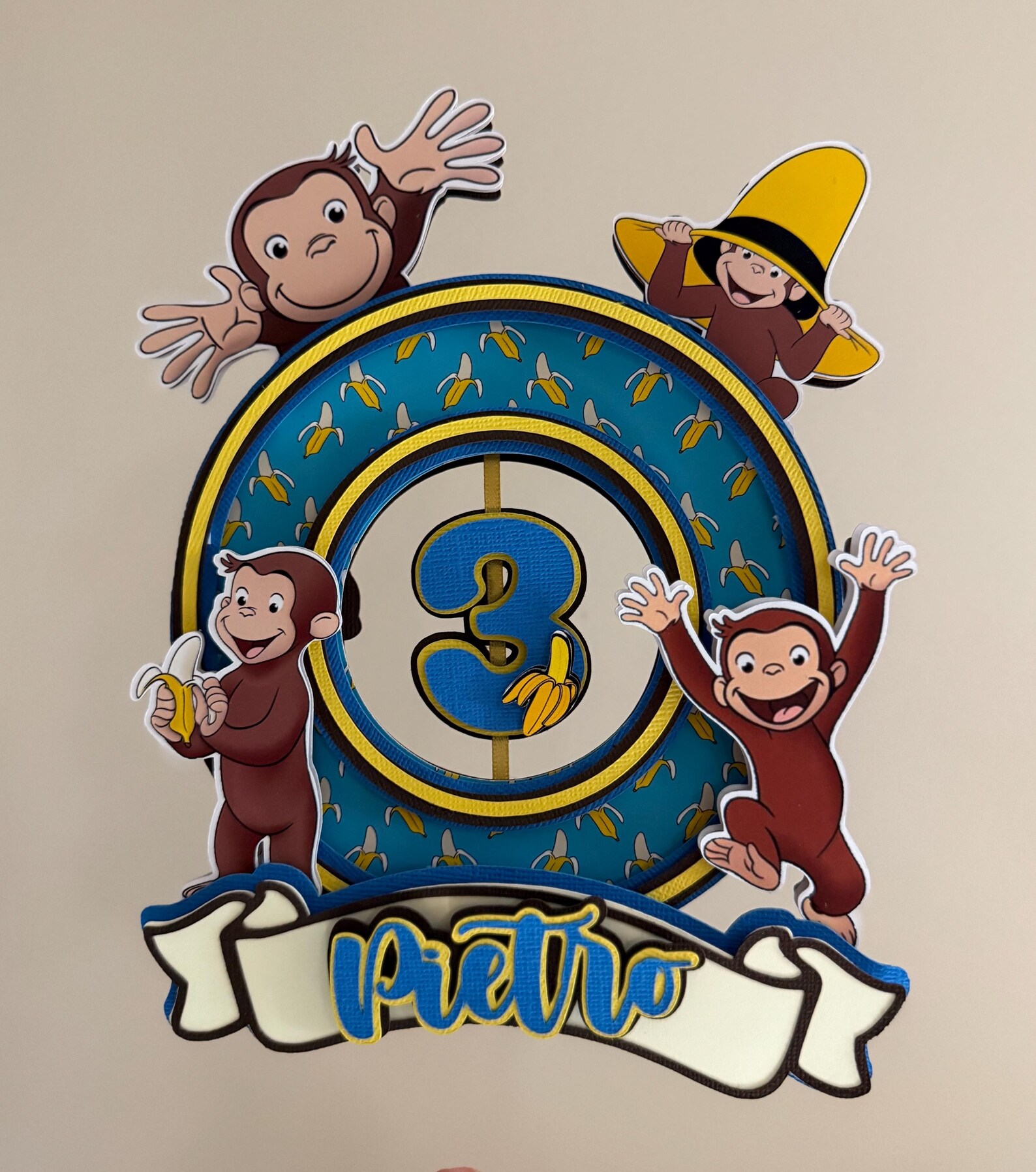Curious George Cake Topper - Monkey Cake Topper - George Party - Etsy