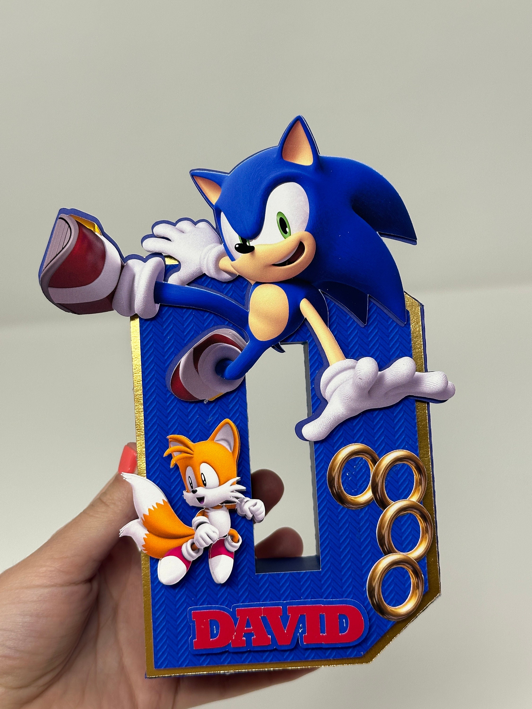 Sonic 3D Letter Sonic Centerpiece Sonic Letter Sonic 3D Number Sonic ...