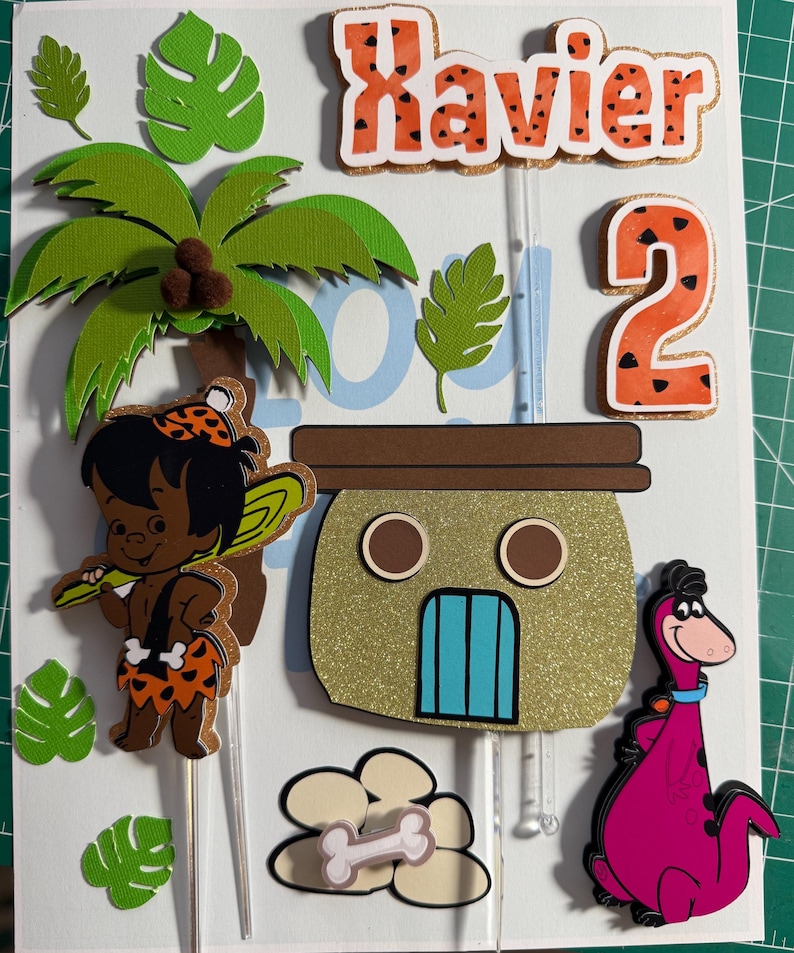 African American Bam Bam Cake Topper: Flintstones Birthday Party Decor ...