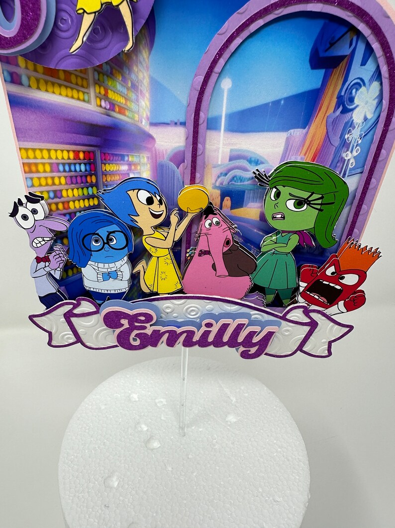 Inside Out Cake Topper: Custom Birthday Party Decoration - Etsy