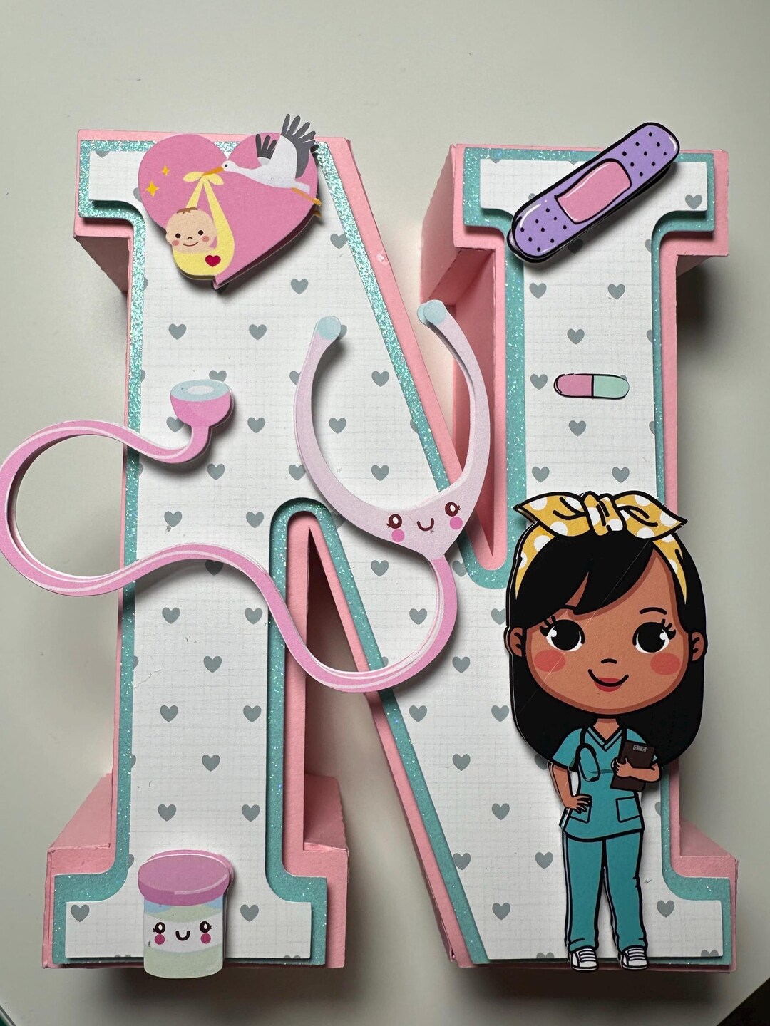 Nurse 3D Letter,nurse Graduation,nurse Apretiation,nurse Personalized ...