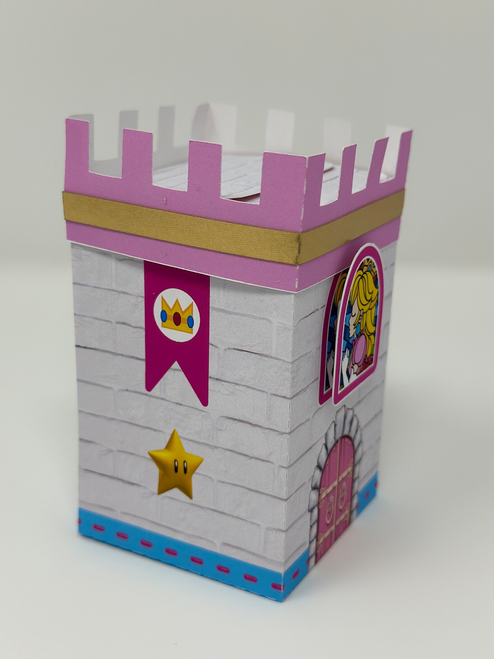Princess Peach Castle Favor Box Princess Peach Birthday Princess Peach ...