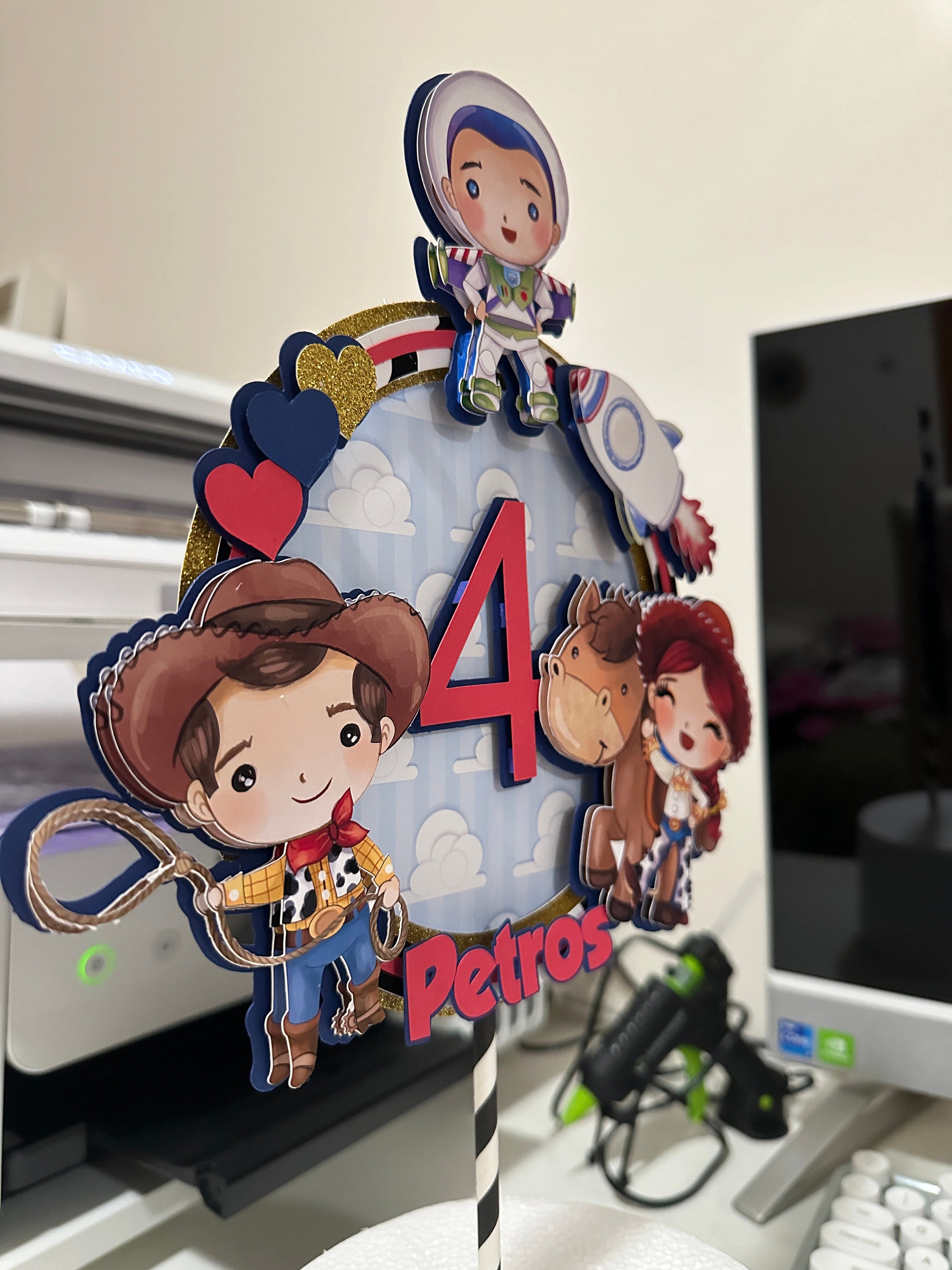 Toy Story Cake Topper Woody and Buzz Cake Topper Toy Story Birthday ...