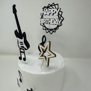 Rock and Roll Cake Topper Rock N Roll Topper Rock Party Decor Rock ...