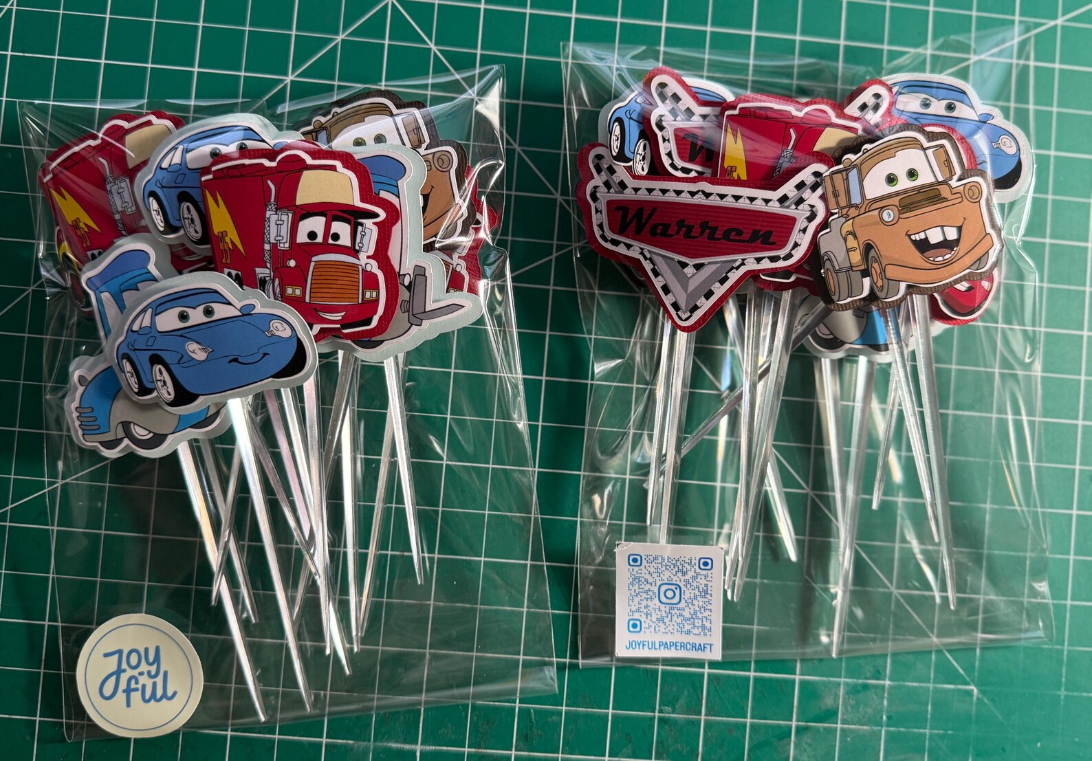 Mcqueen Cars Cupcake Toppers: Birthday Party Decorations (set of 12 - Etsy