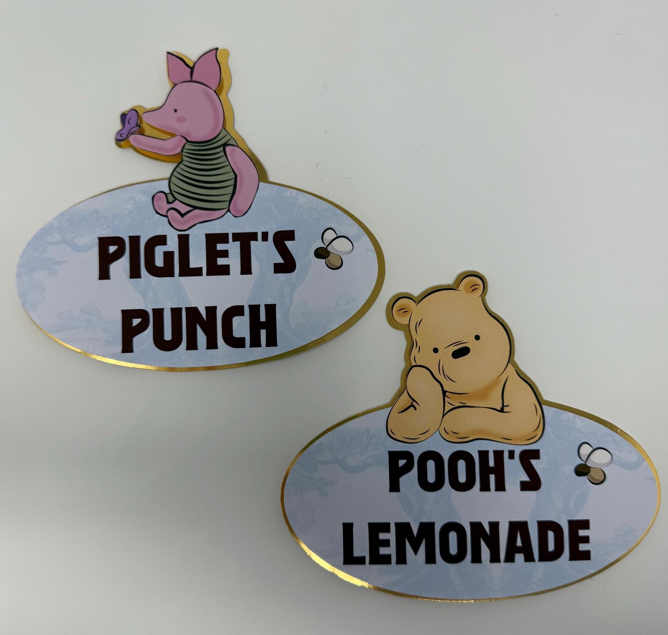 Winnie the Pooh Party Drink Labels (set of 2): Classic Baby Shower ...