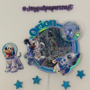 Mickey Mouse Astronaut Cake Topper: 3D Space Birthday Party Decor - Etsy