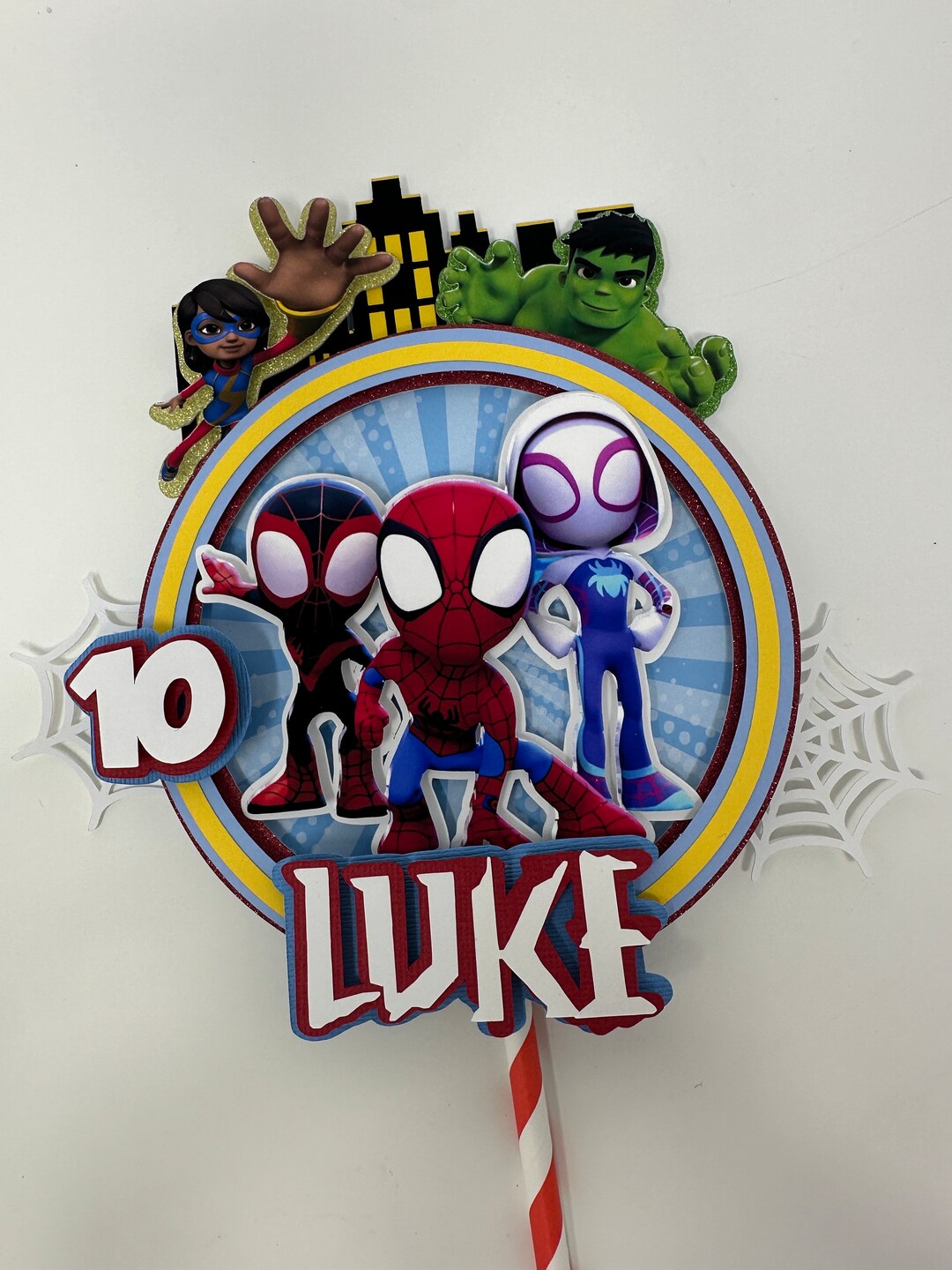 Spidey and His Amazing Friends Cake Topper Spidey Cake Topper Spidey ...