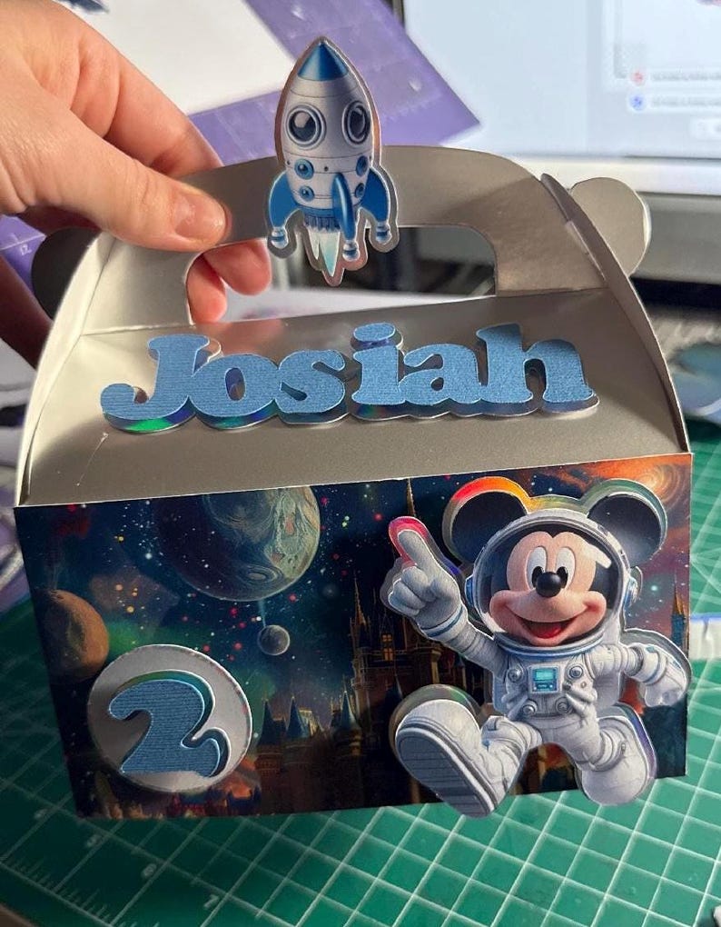 Mickey Mouse Astronaut Gable Boxes: Birthday Party Favor - Etsy