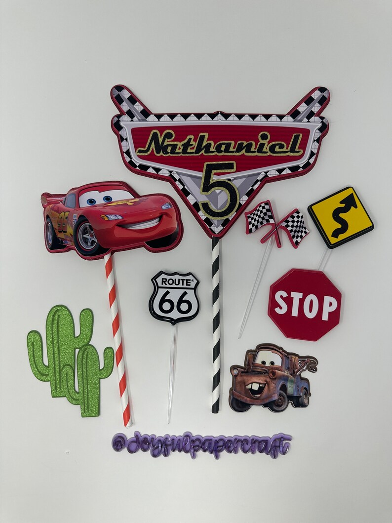 Mcqueen Cake Topper Lightning Mcqueen Cake Topper Cars Cake Topper Car ...