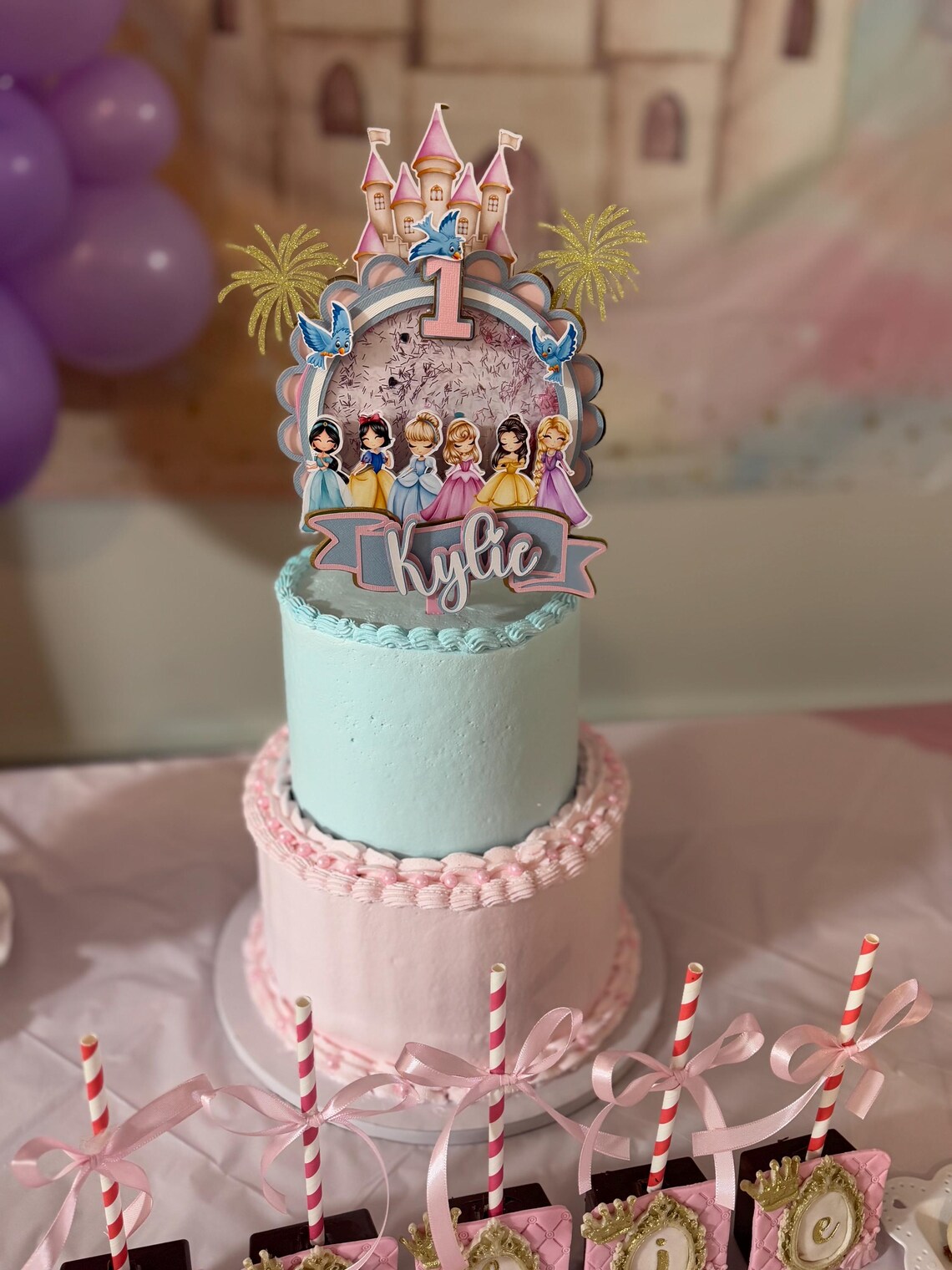 Princess Cake Topper - Princess Party Decor - Princess Birthday - Etsy