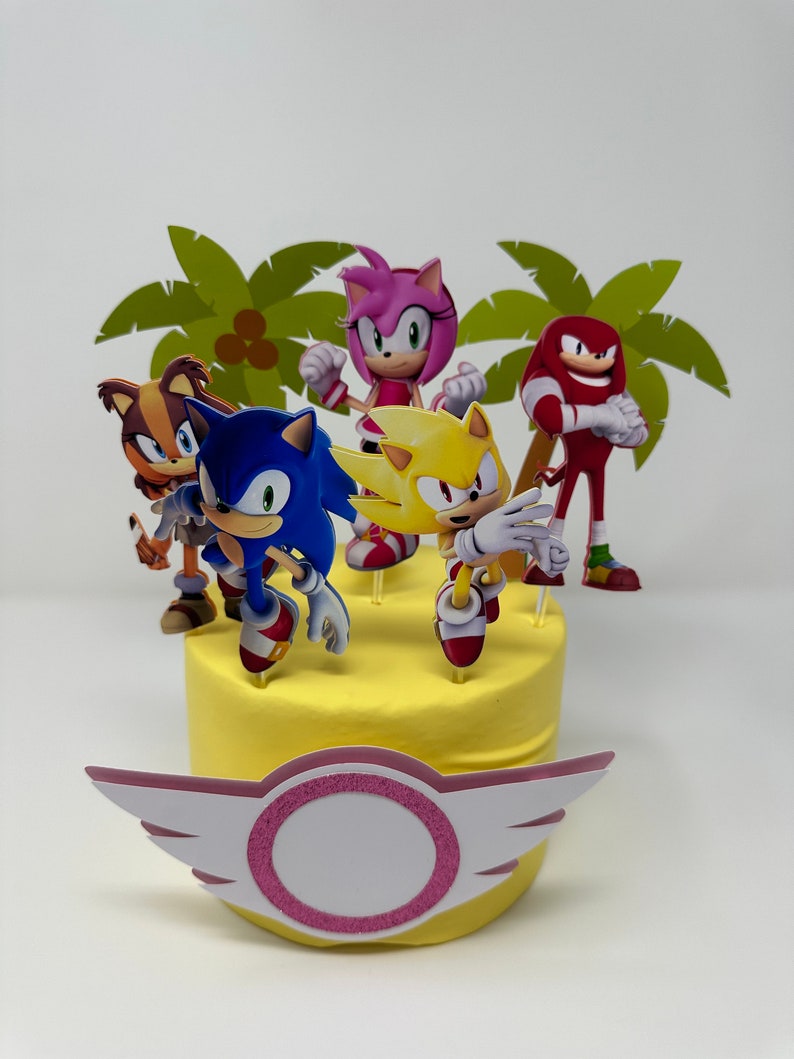 Sonic Cake Topper Amy Rose Cake Topper Sonic Birthday Sonic the ...